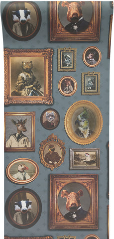 Portrait Gallery Wallpaper Blue | Graduate Collection